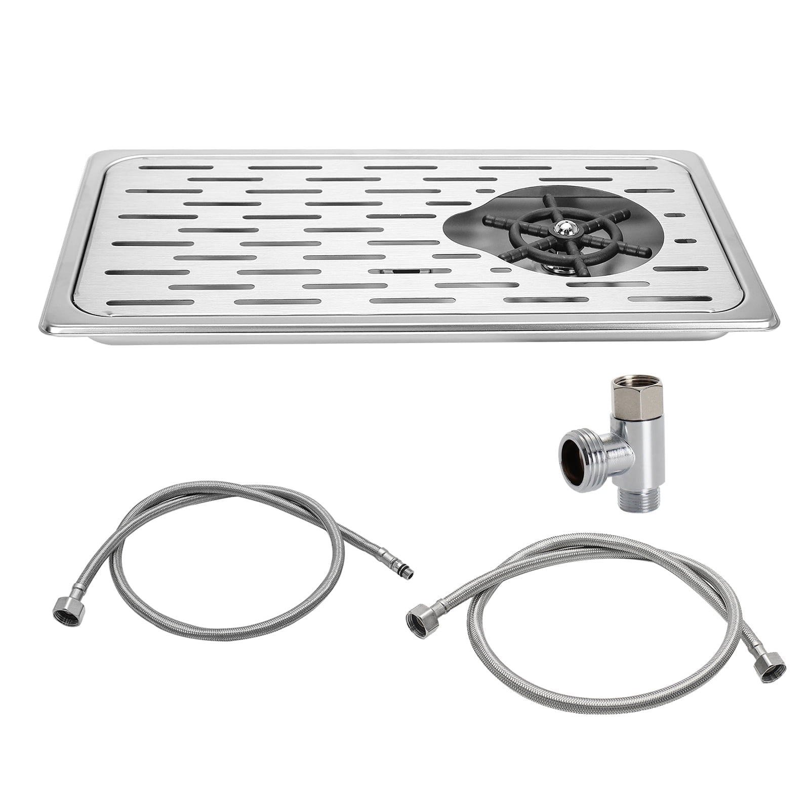 DIBTSA Pitcher Rinser, Espresso Rinser with Spray, Drain and Drip Tray ...