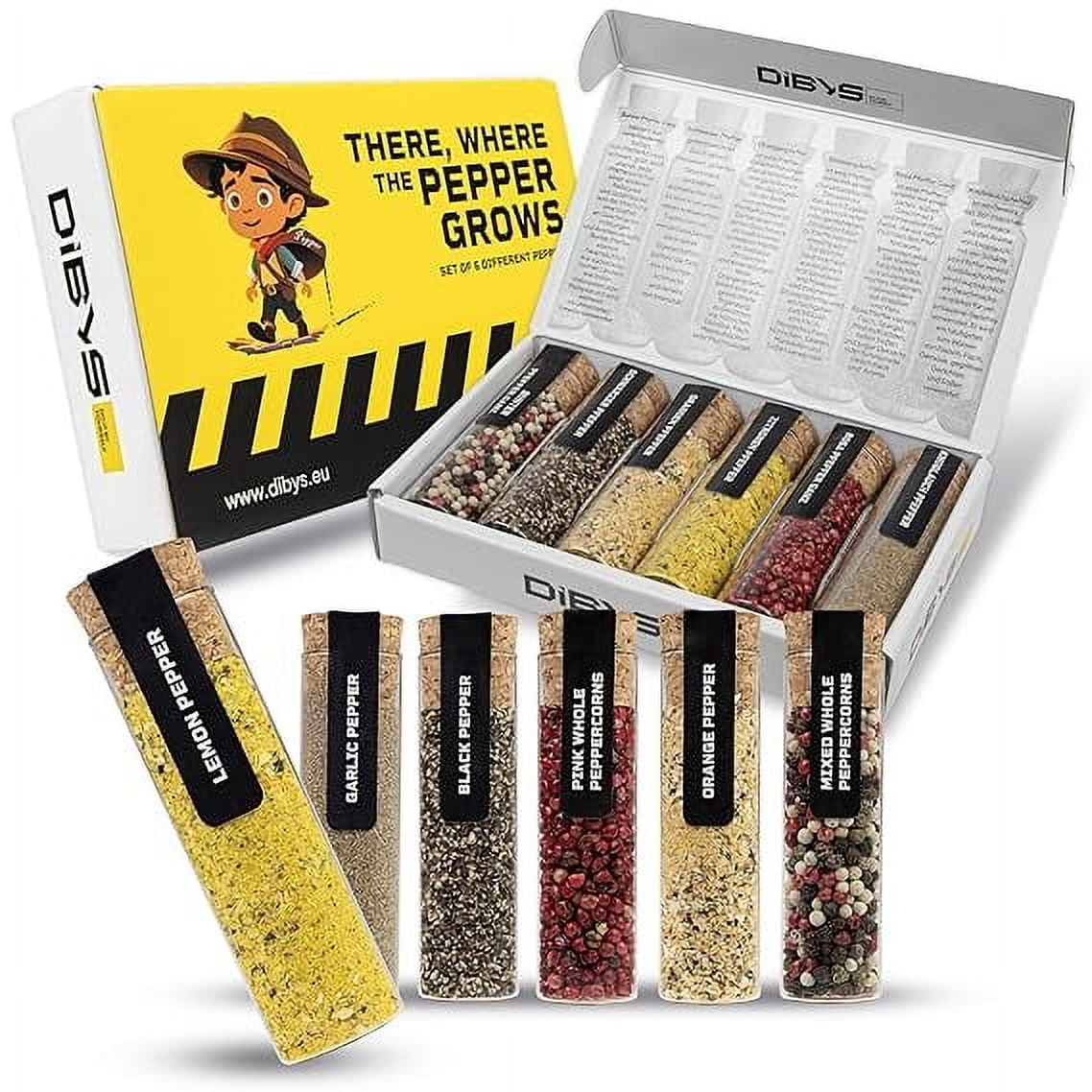 DIBYS Gourmet Pepper Gift Set | 6 Asserted Pepper Varieties | Recipes ...