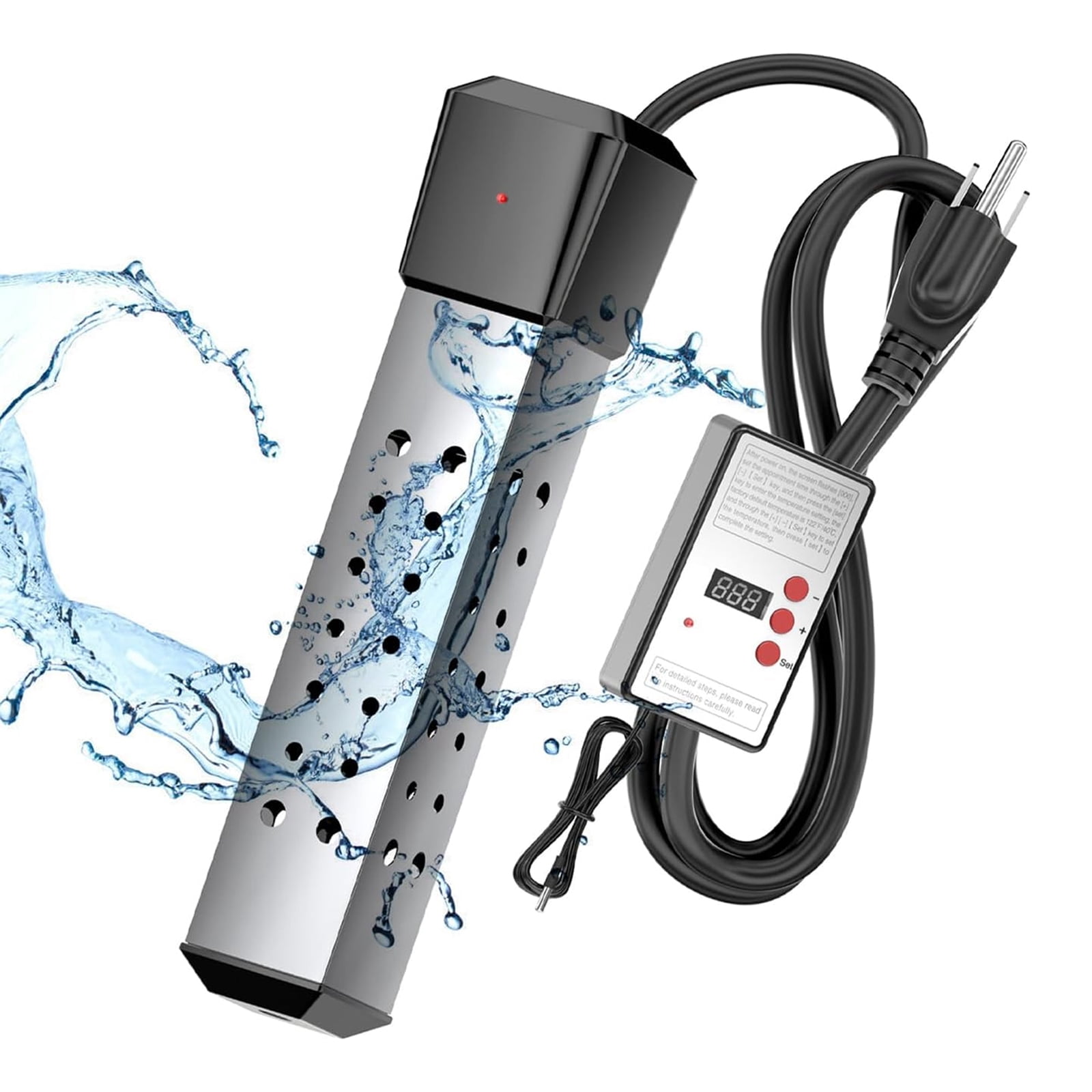DICEEVIL Immersion Water Heater, 2000W Pool Heater for Inflatable Above ...