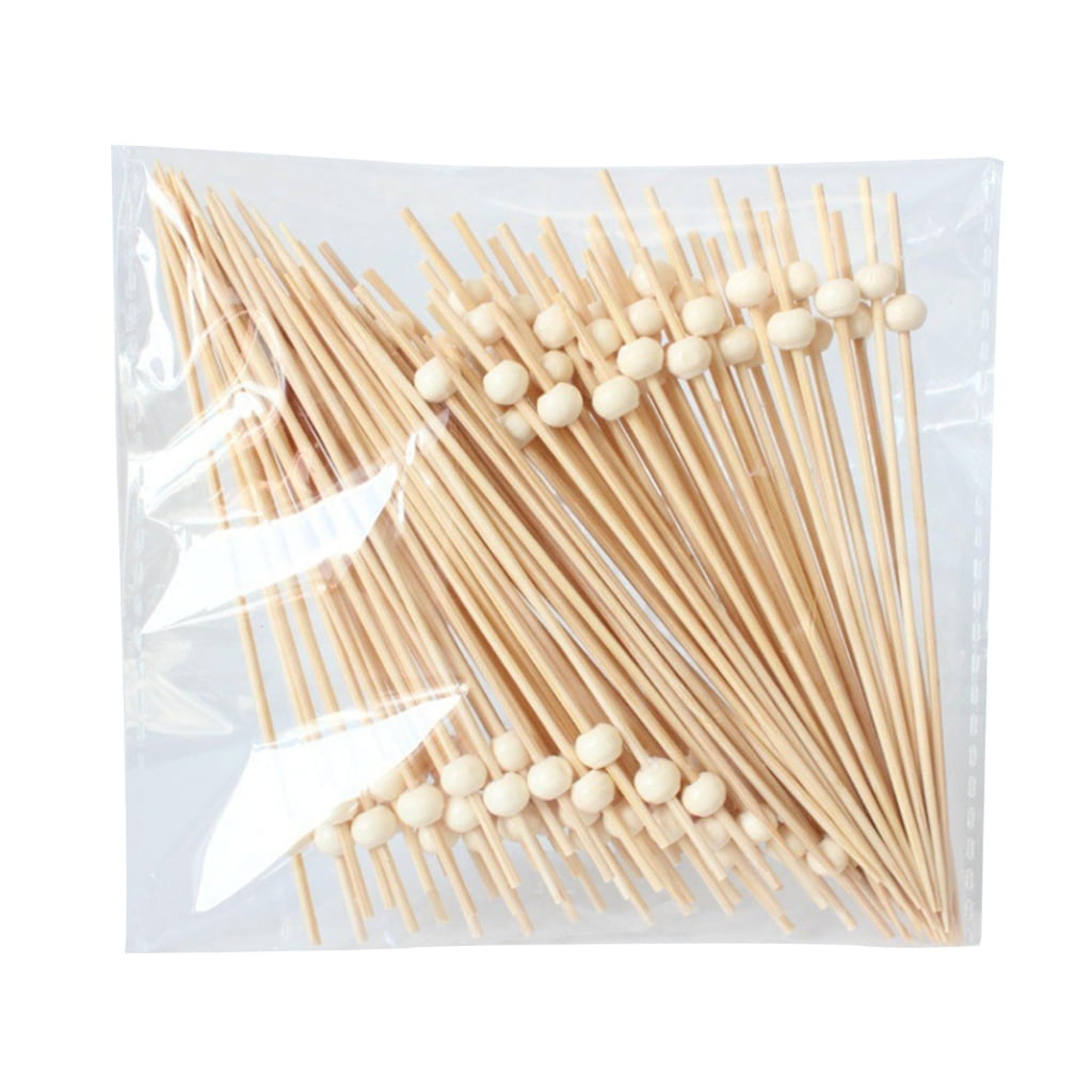 DICEWEN 200pcs Food Stick Set Disposables Fruit Skewer Bamboos ...