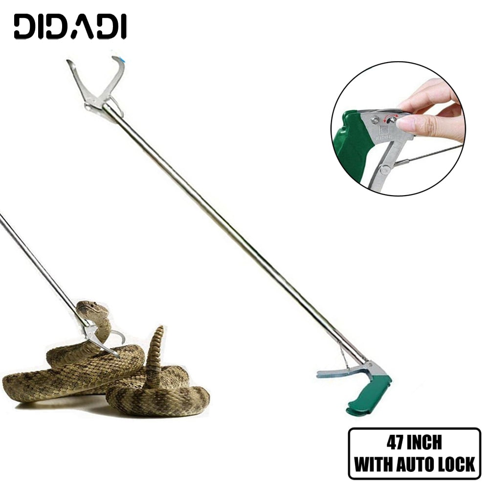 DIDADI 47 Inch Extra Heavy Duty Snake Tongs, Standard Reptile Snake ...