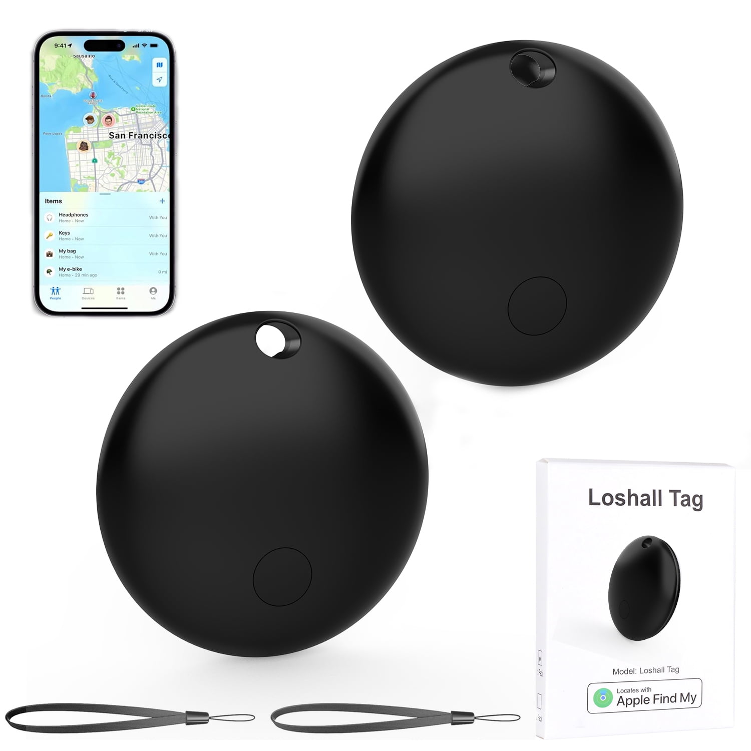 DIDADI Bluetooth Tracker Tag, Air Tracker Works with Apple Find My (iOS ...