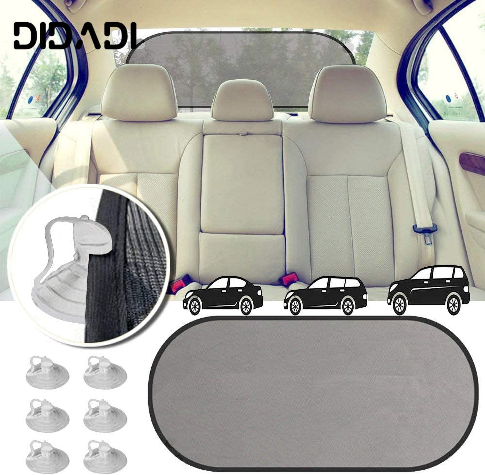 DIDADI Rear Car Window Shades with 6 Suction Cups, Anti-UV Foldable Auto Sun Shade,39*20 Inch ...