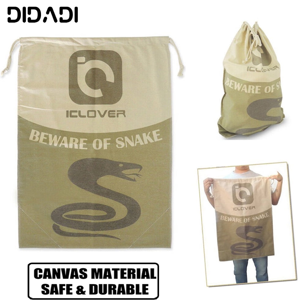 DIDADI Snake Bag with Drawstring, Durable Heavy Duty Canvas Reptile ...