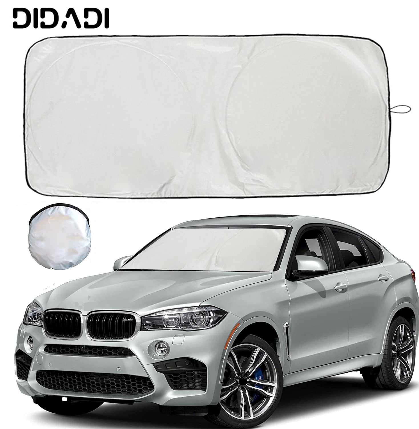 DiDaDi Heat Shield Automotive Window Shades, Polyester Silver, 59" x 33.5", 1.1 lb - Walmart.com
