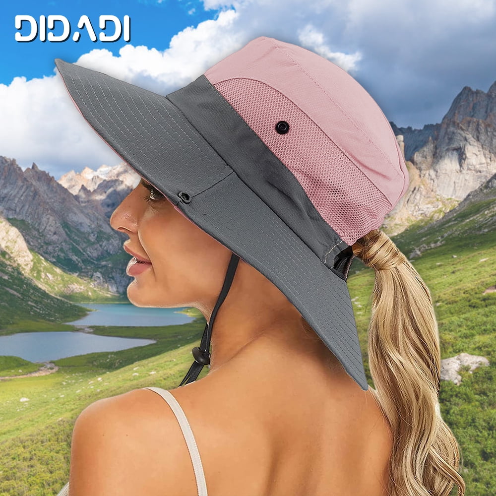 DIDADI Tribe Sun Hat with UV Protection, Outdoor Sun Hats with Ponytail ...