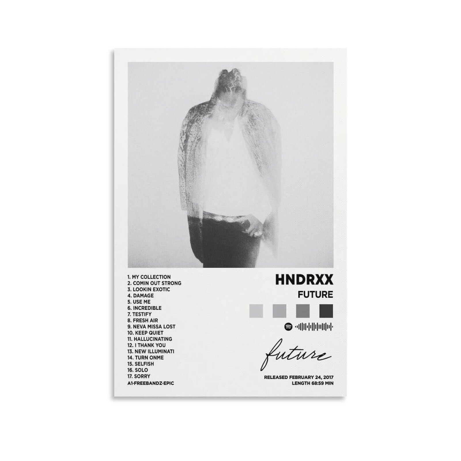 DIDIDO FUTURE HNDRXX Album Cover Canvas Posters for Room Aesthetic Gift ...