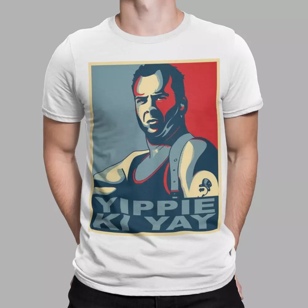 DIE HARD T-Shirt NAKATOMI PLAZA Yippie Ki Yay 1988 Retro Mens Tee 80s - Walmart.com