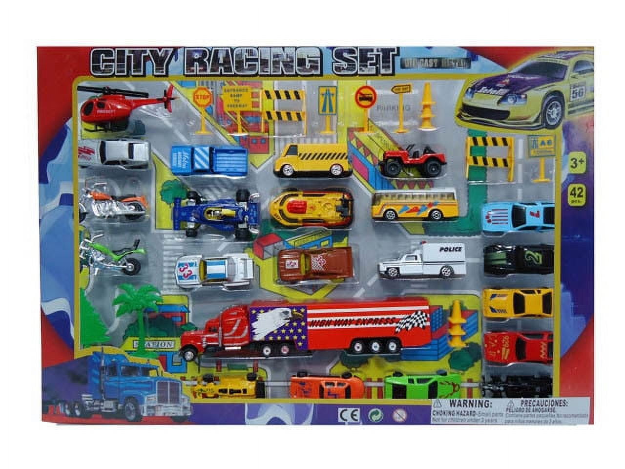 DIECAST CITY RACING SET W/STAGE MAP - Walmart.com