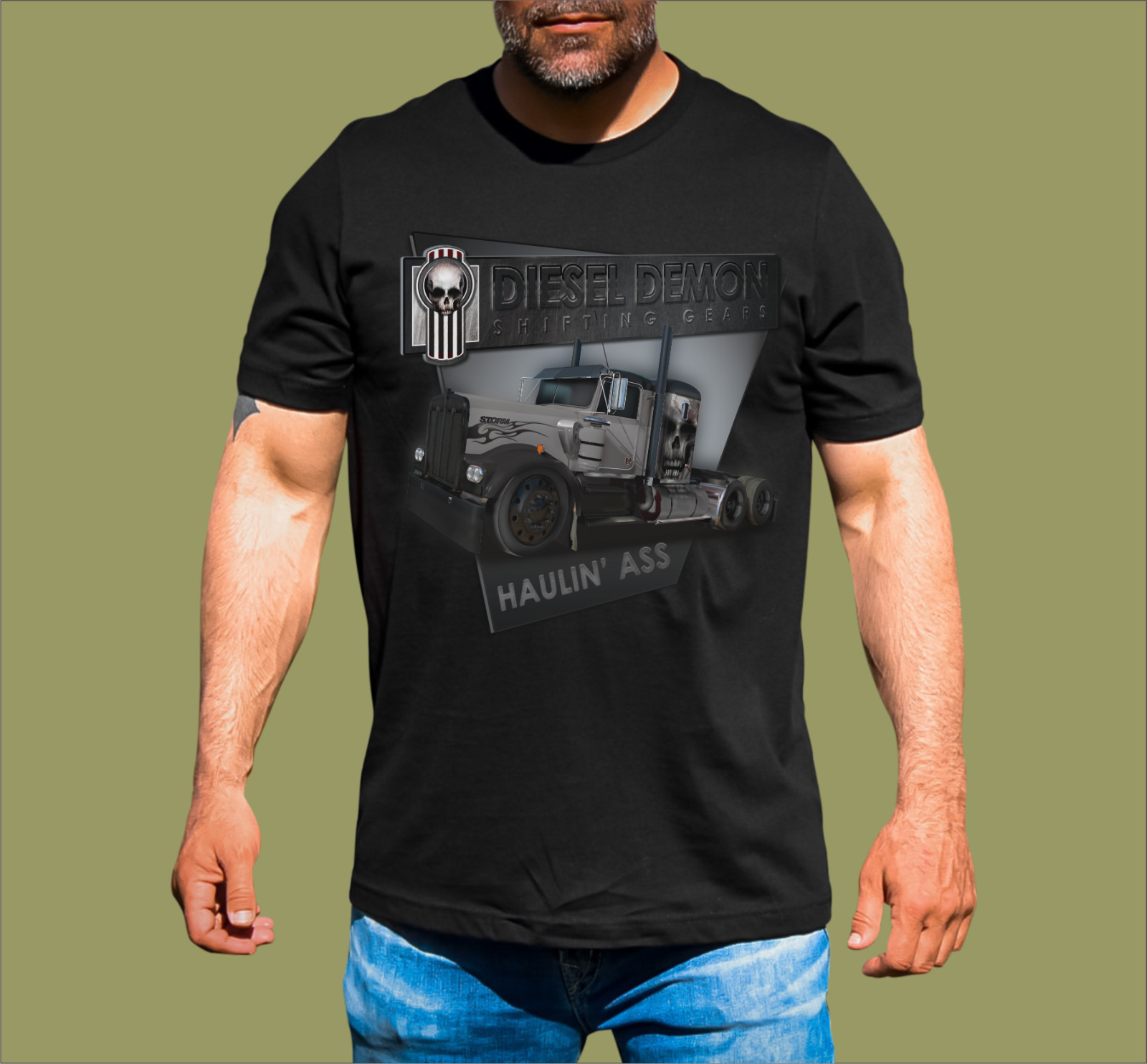 DIESEL DEMON TRUCK T-SHIRT - Walmart.com