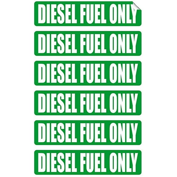 Diesel Fuel Only Stickers and Decals for Trucks and Equipment