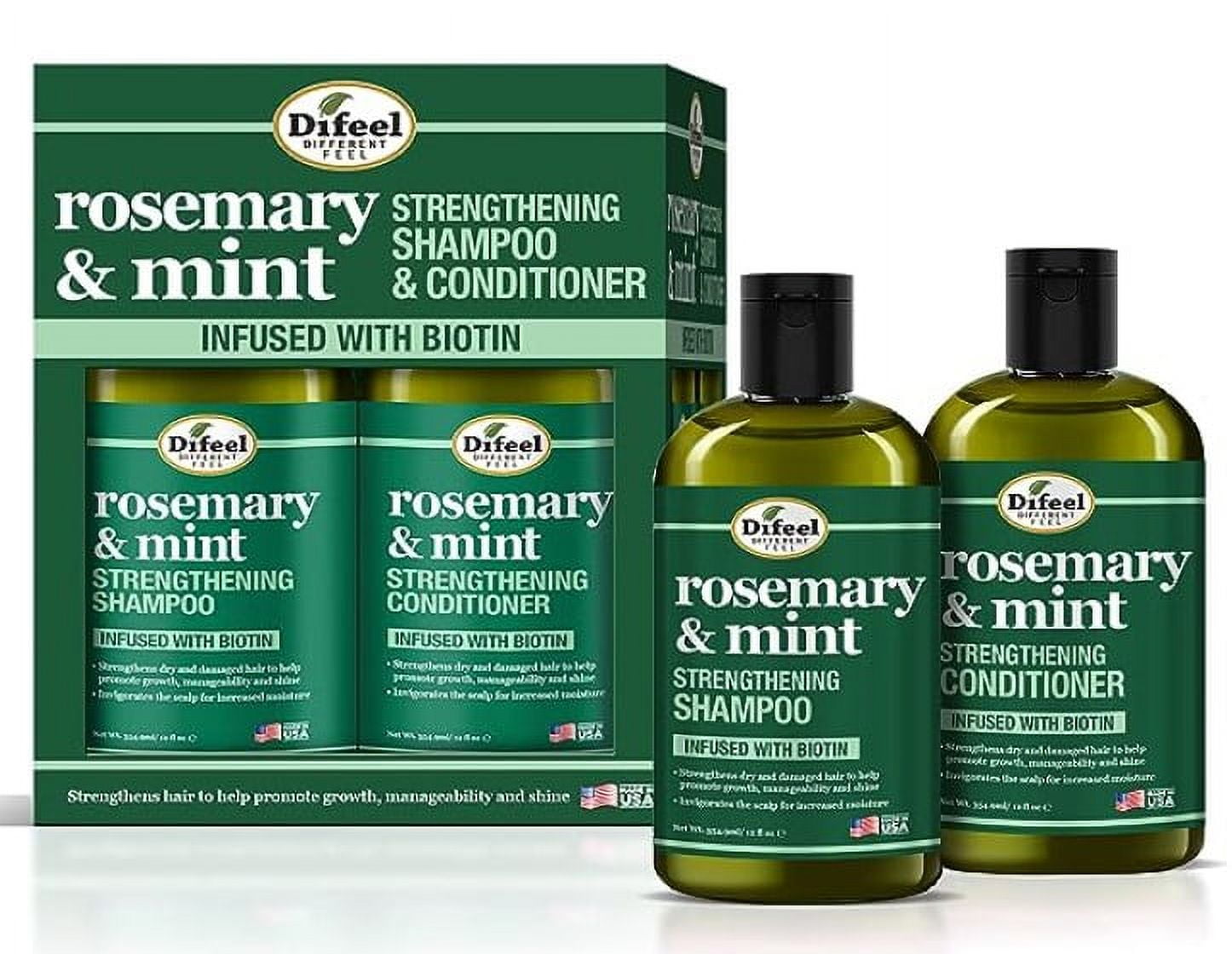 DIFEEL ROSEMARY & MINT SHAMPOO & CONDITIONER KIT 12 FL OZ EACH ...