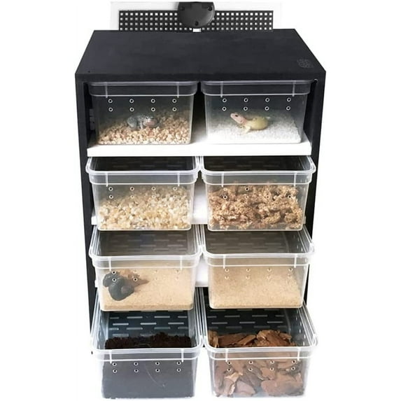 DIFU Reptile Cabinet: 8 Transparent Breeding Box for Spider, Lizard ...