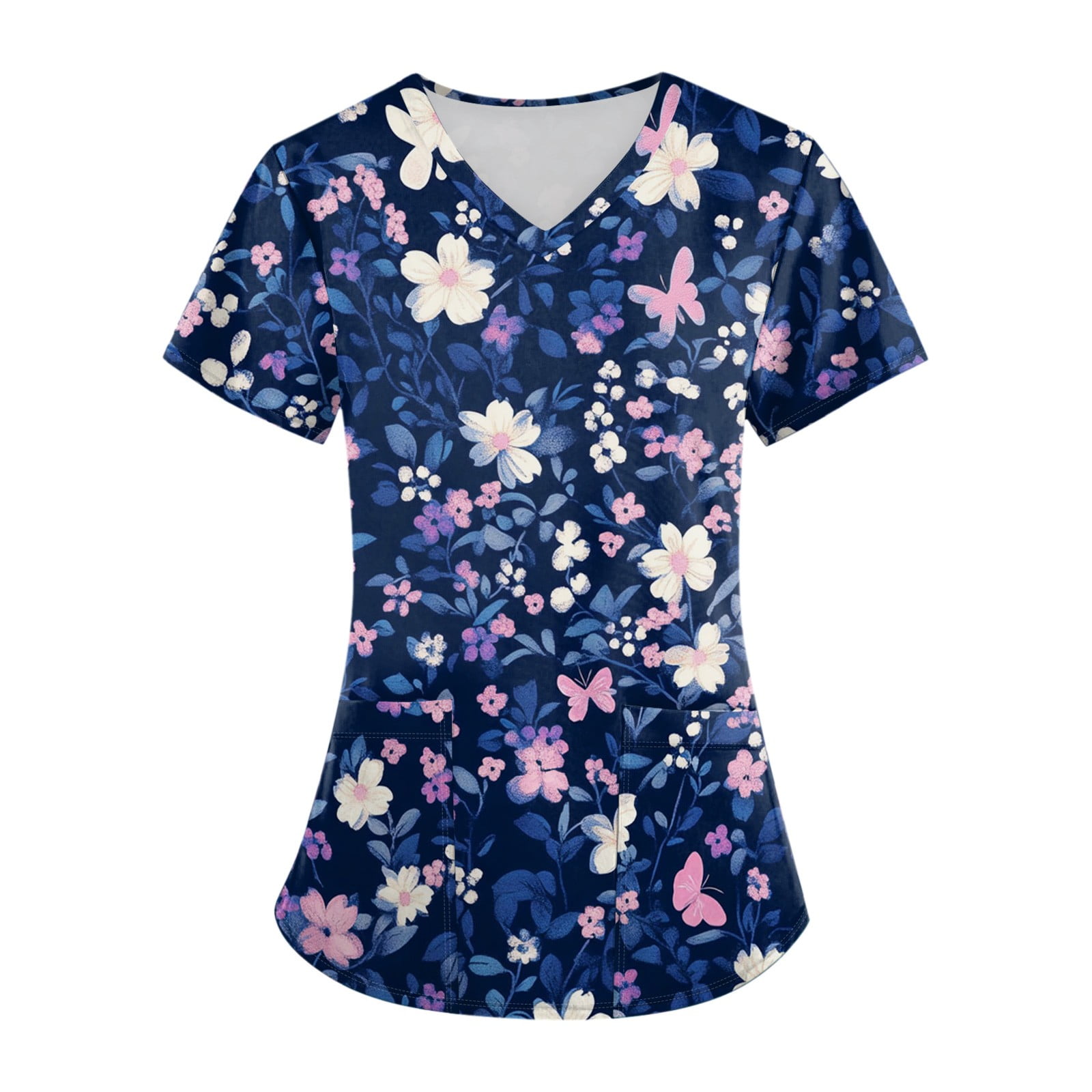 DIFUOUWE Cute Cartoon Scrubs for Women Set Cozy Fit Scrub Top & Pant ...