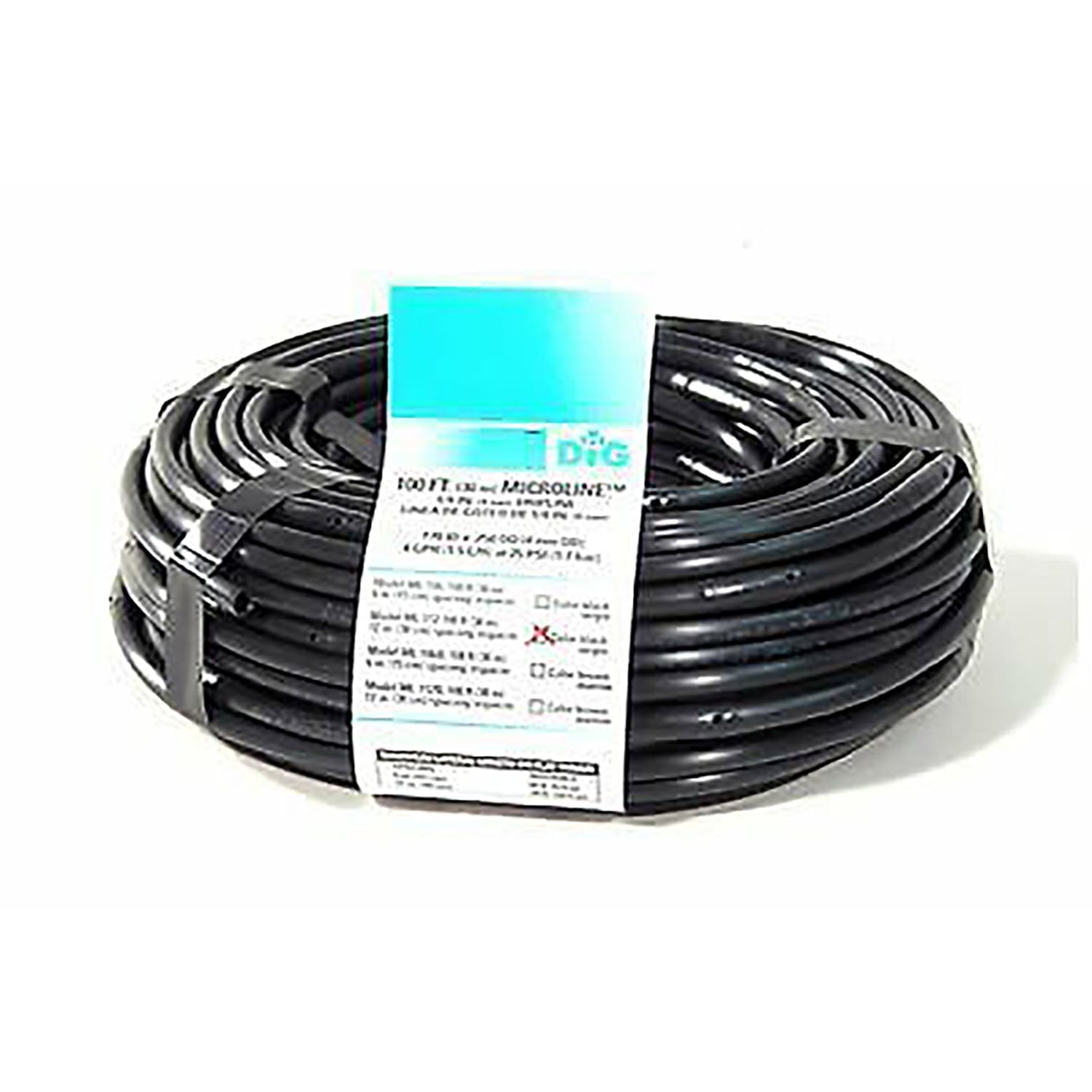 Maxx Action DIG Drip Line 100' 1/4" 6" Spacing 52 GPH Black - Walmart.com