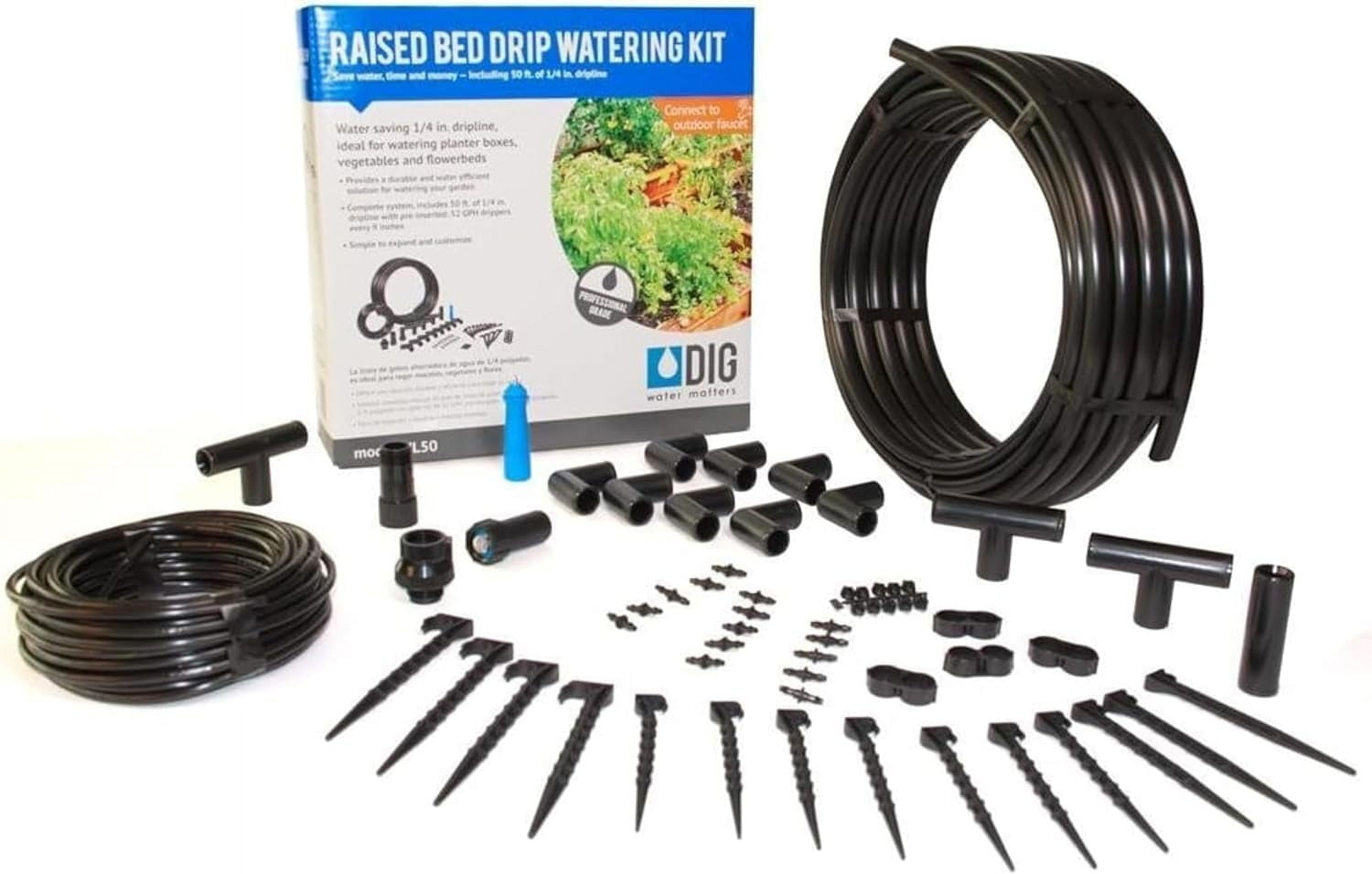DIG ML50 Raised Vegetable Bed Drip Watering Kit - Efficient Irrigation ...