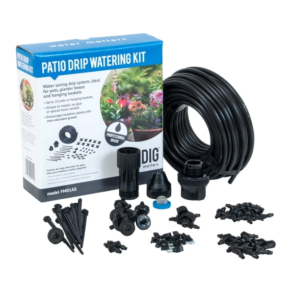 DIG Corporation Patio Container Drip Irrigation Kit, Waters 20 Plants ...