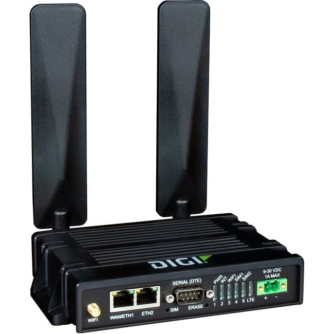 DIGI IX20-0AG4, IX20 - Global LTE CAT4 Industrial Cellular Router, (2) Ethernet, DB-9 RS-232 ...