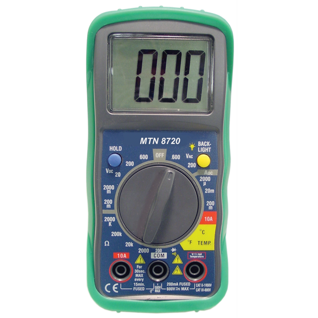 Mountain 8720 Digital Multimeter with Built-in Temperature Readings ...