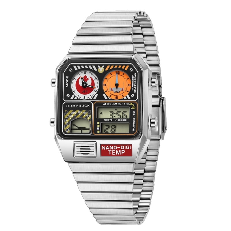 DIGITEMP Digital Watch for Men with Backlit LED and Thermometer Display ...