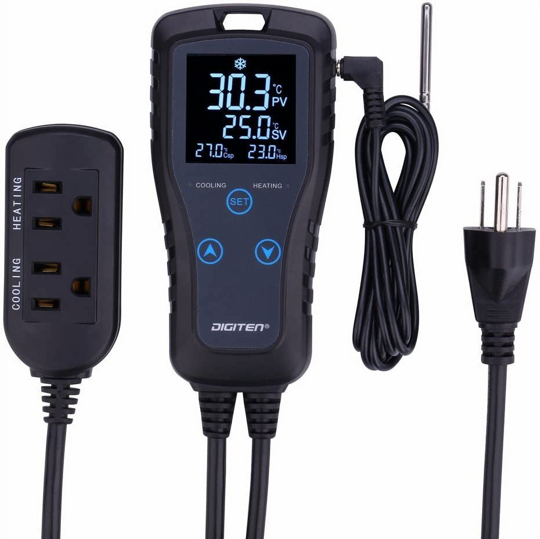 Digiten DTC102 LCD Temperature Controller Thermostat - Walmart.com