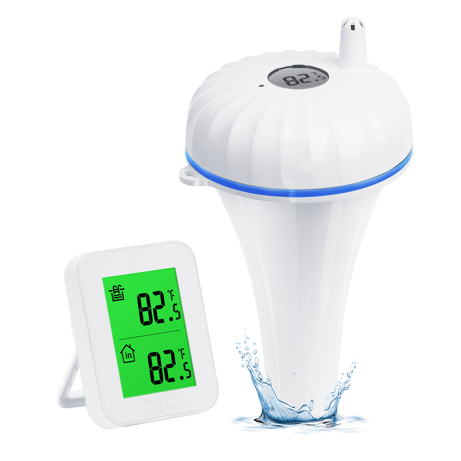 DIGITEN WPT100 Wireless Pool Thermometer, Remote Floating Thermostat ...