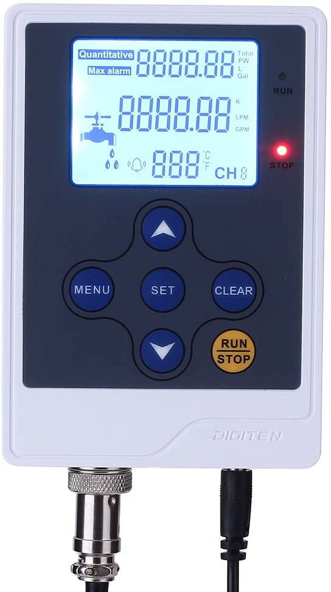 DIGITEN Water Flow Meter Controller Water Liquid Flow Rate Volume ...