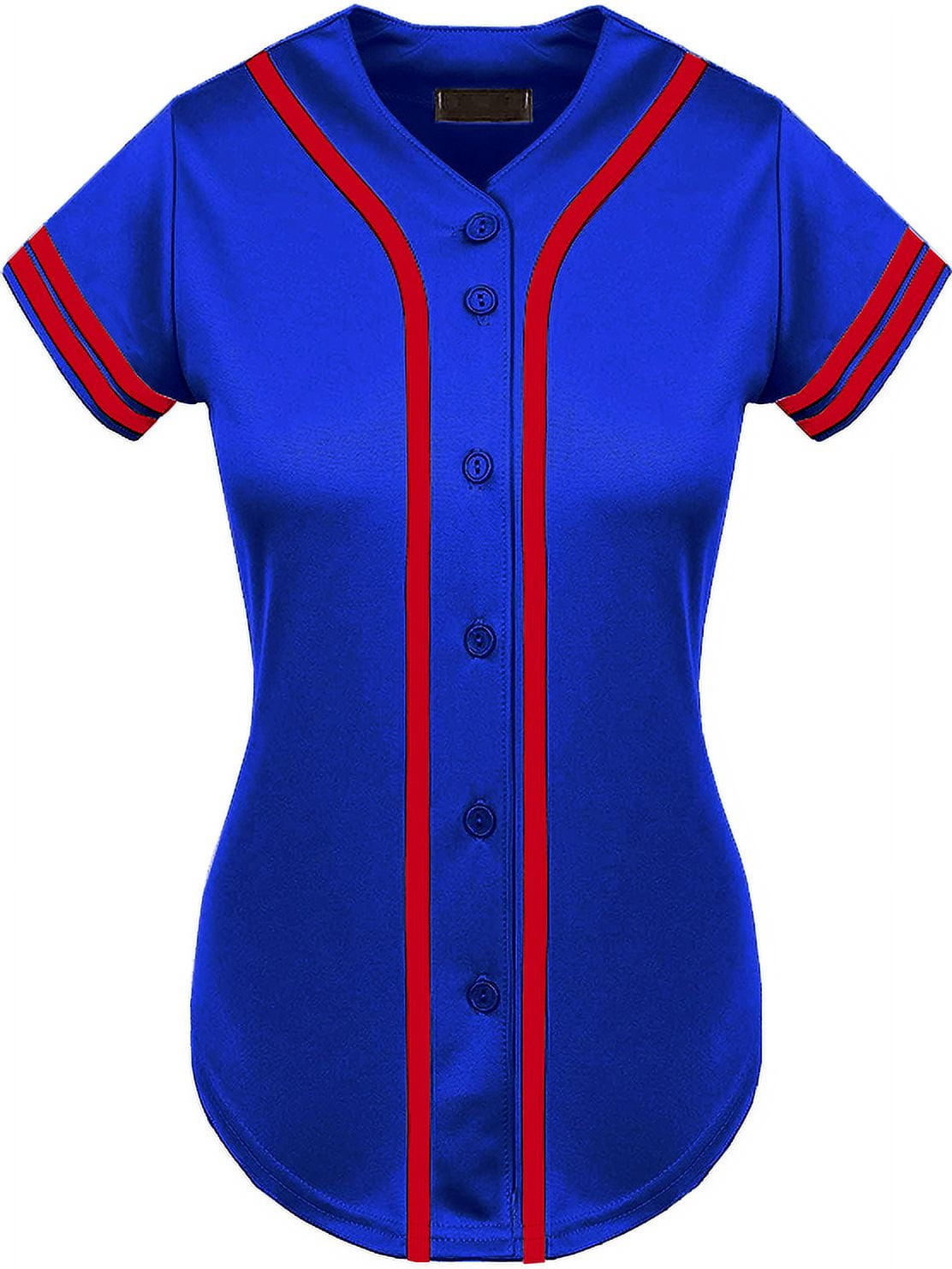 DIGITMON Women's Baseball Softball Jersey Button Down Two-Stripe Sleeve ...