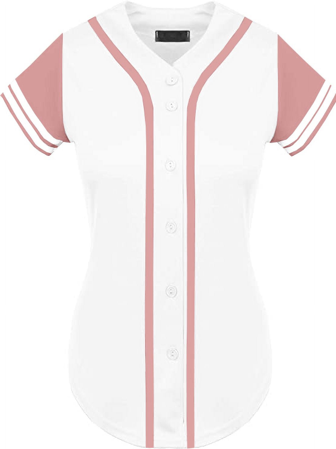 DIGITMON Women's Baseball Softball Jersey Button Down Two-Stripe Sleeve ...