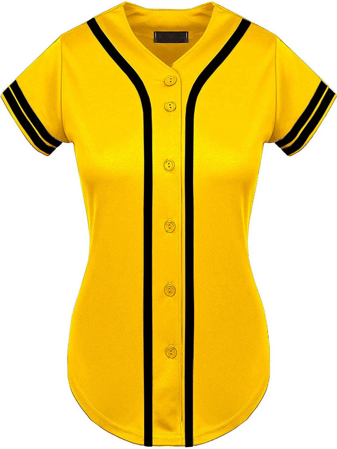 DIGITMON Women's Baseball Softball Jersey Button Down Two-Stripe Sleeve ...