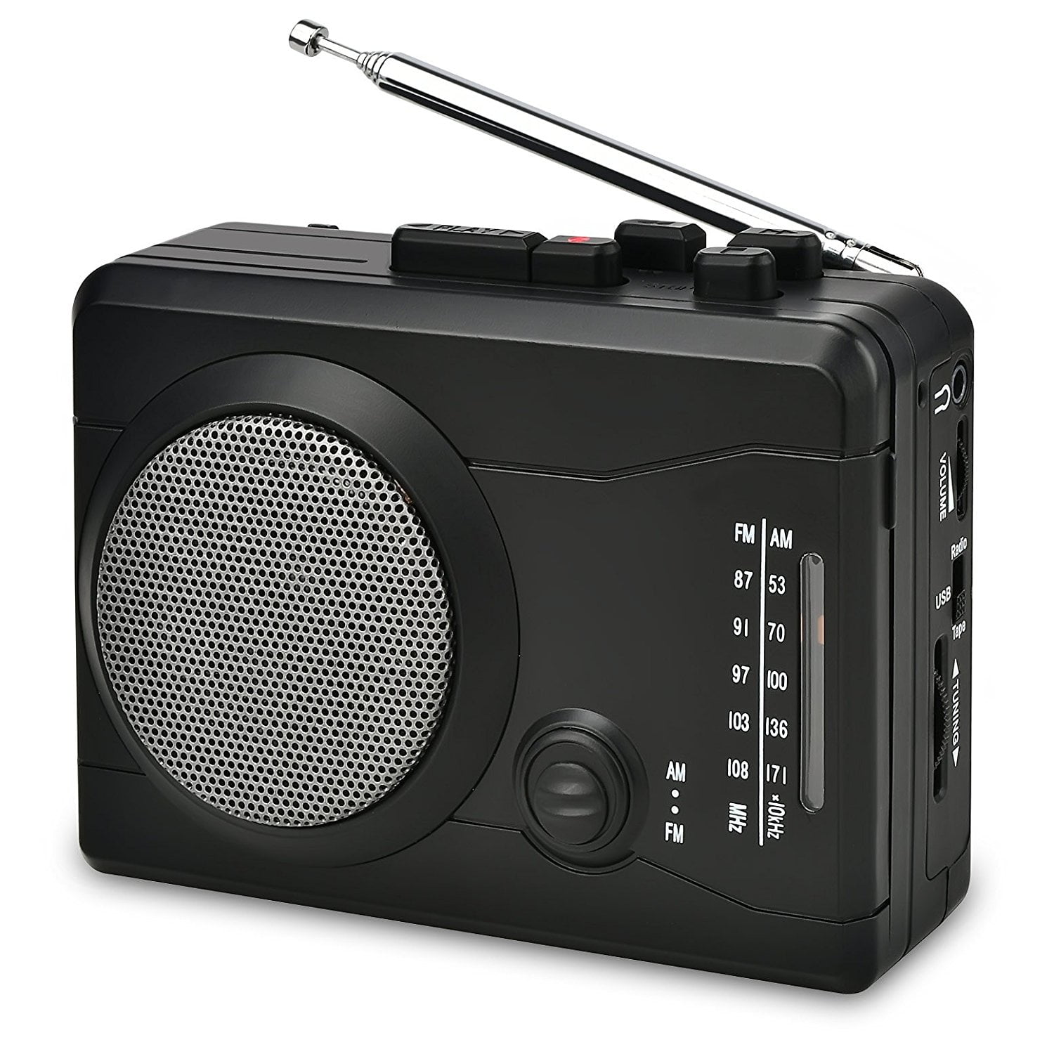 DIGITNOW Cassette Player with AM/FM Radio, Voice Recorder, Black ...