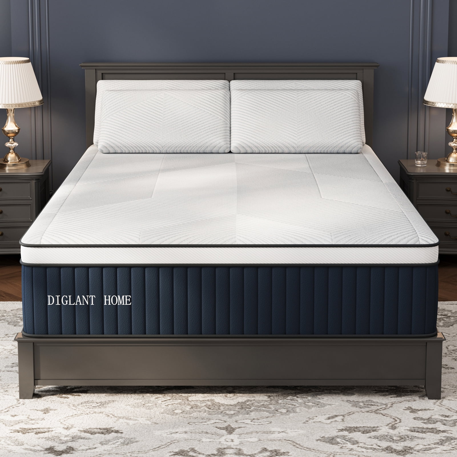DIGLANT 14Inch King Hybrid Soft Medium Plush Memory Foam Mattress, King ...