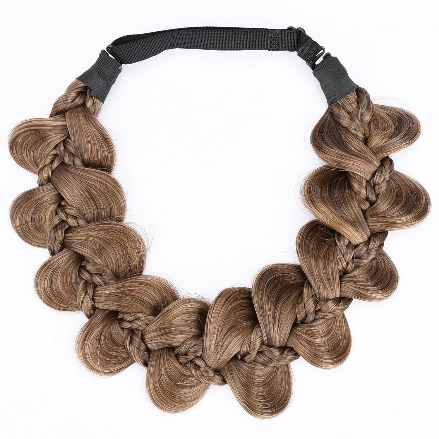 DIGUAN Kinky Synthetic Hair Braided Headband Wide Hairpiece Women Girl ...