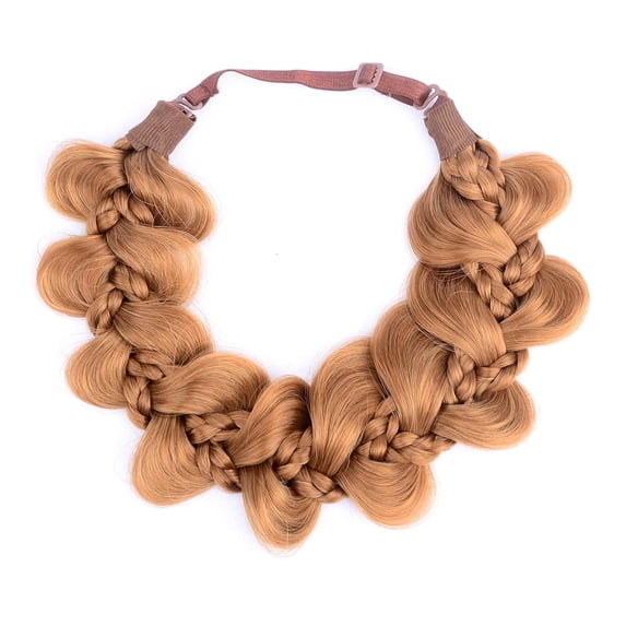 DIGUAN Kinky Synthetic Hair Braided Headband Wide Hairpiece Women Girl ...