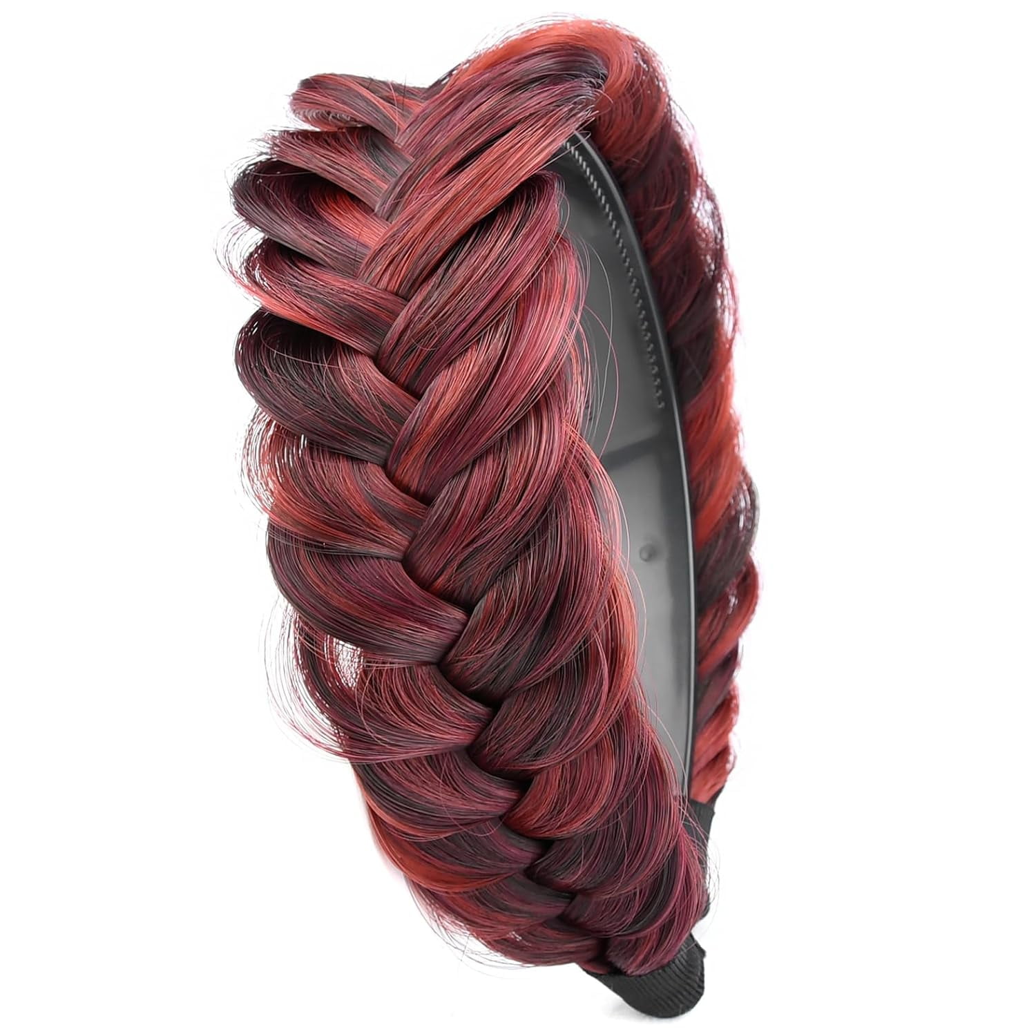 DIGUAN Wide Messy Braided Headband With Teeth Synthetic Hair Plaited ...