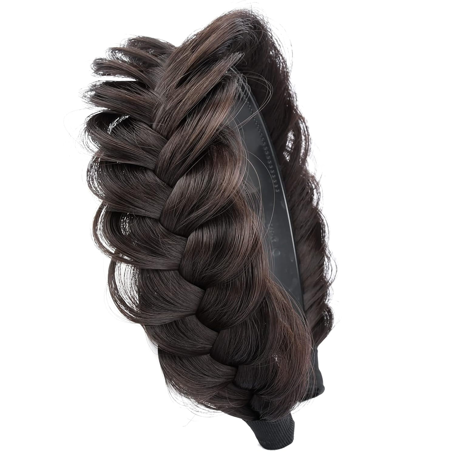 DIGUAN Wide Messy Braided Headband With Teeth Synthetic Hair Plaited ...