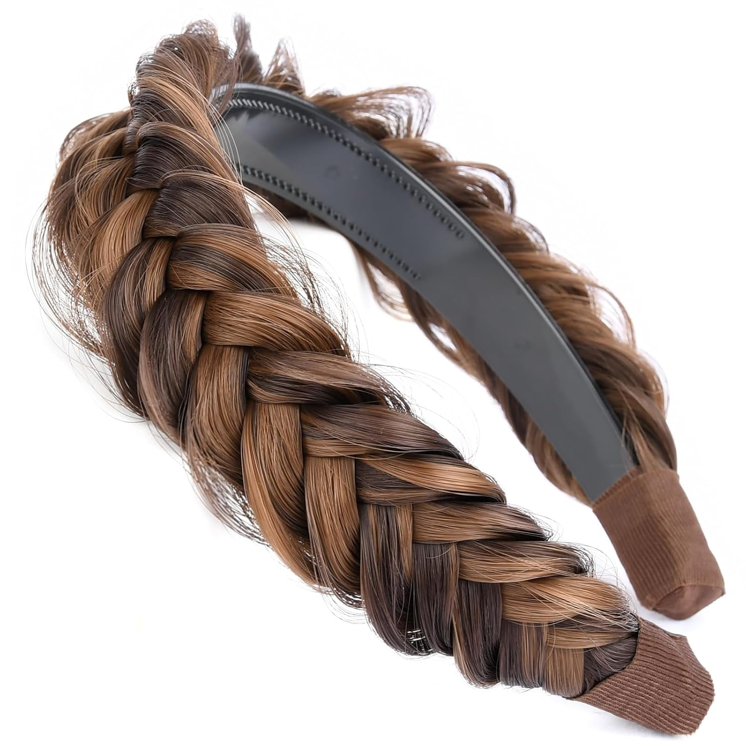 DIGUAN Wide Messy Braided Headband With Teeth Synthetic Hair Plaited ...
