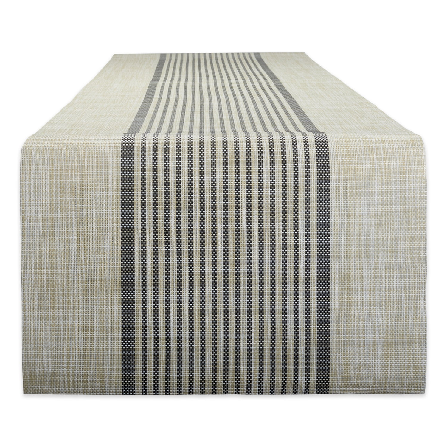 Black Middle Stripe PVC Woven Table Runner 14x72 - Walmart.com