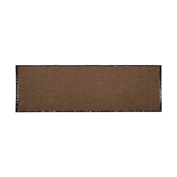DII 22x60" Modern Plastic Ribbed Walk Off Utility Runner in Brown ...