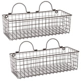 DII Farmhouse Vintage Décor, Wire Wall Basket, Medium, Bronze, 2 Piece ...