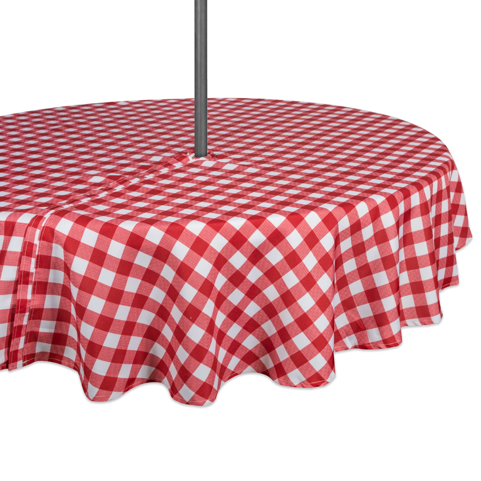 DII 60" Round Checkered Tablecloth for Patio, Indoor & Outdoor Use ...