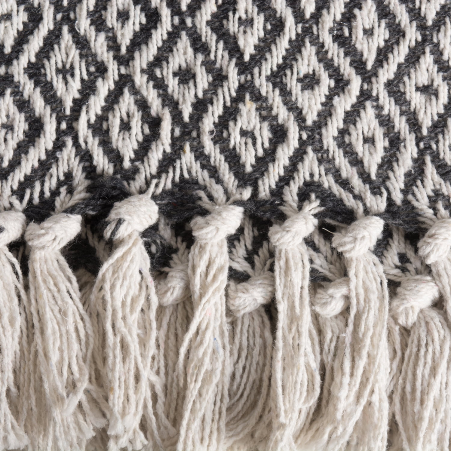 DII Modern Cotton Woven Style Blanket, 60x50" Double Diamond Throw in ...