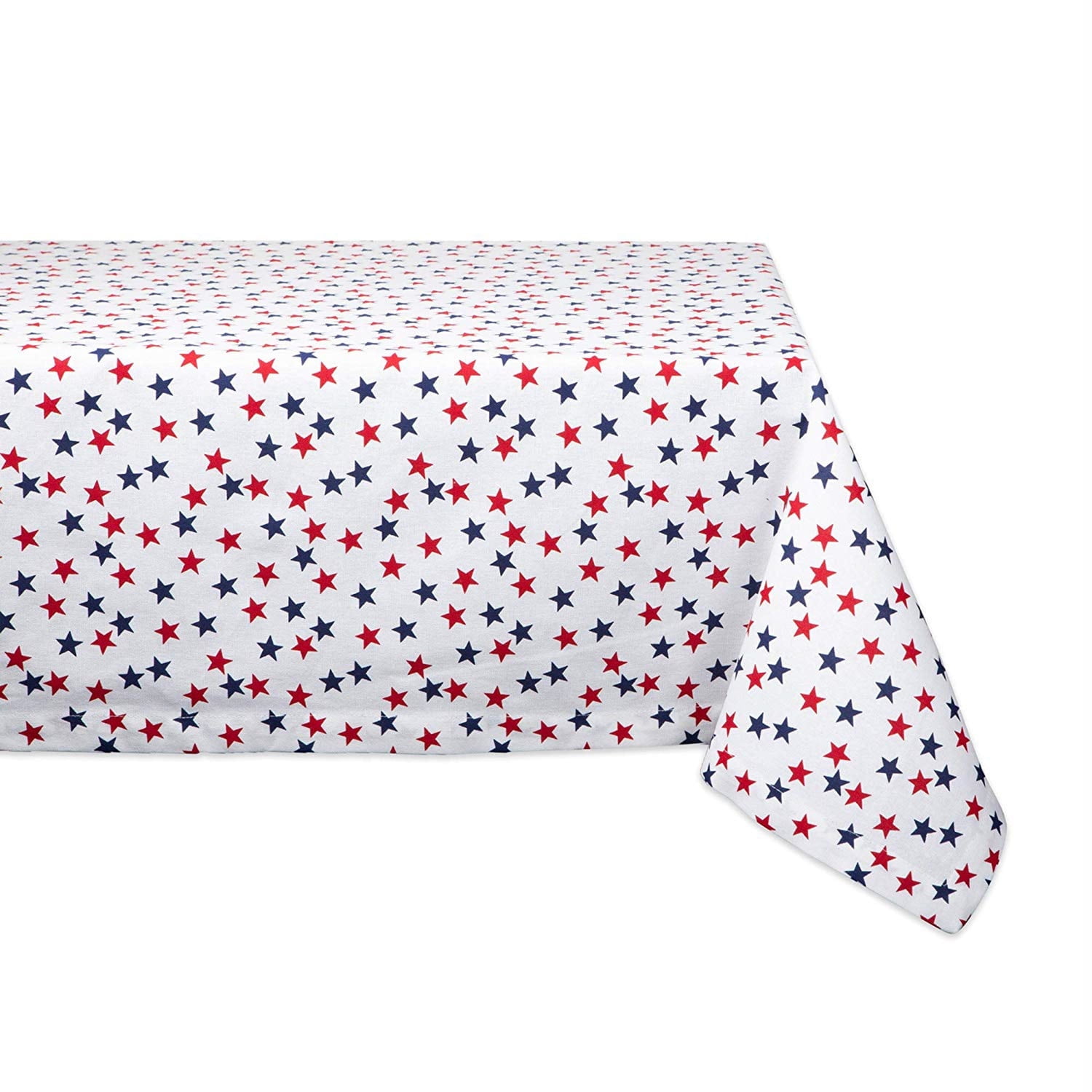 DII Americana Stars Printed Kitchen Tablecloth, 84" x 60", 100% Cotton ...