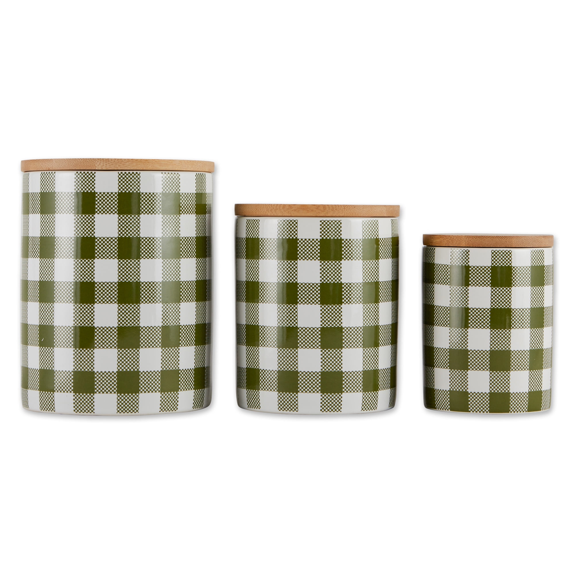 Contemporary Home Living Buffalo Check Kitchen Storage Canisters - 5.5 ...