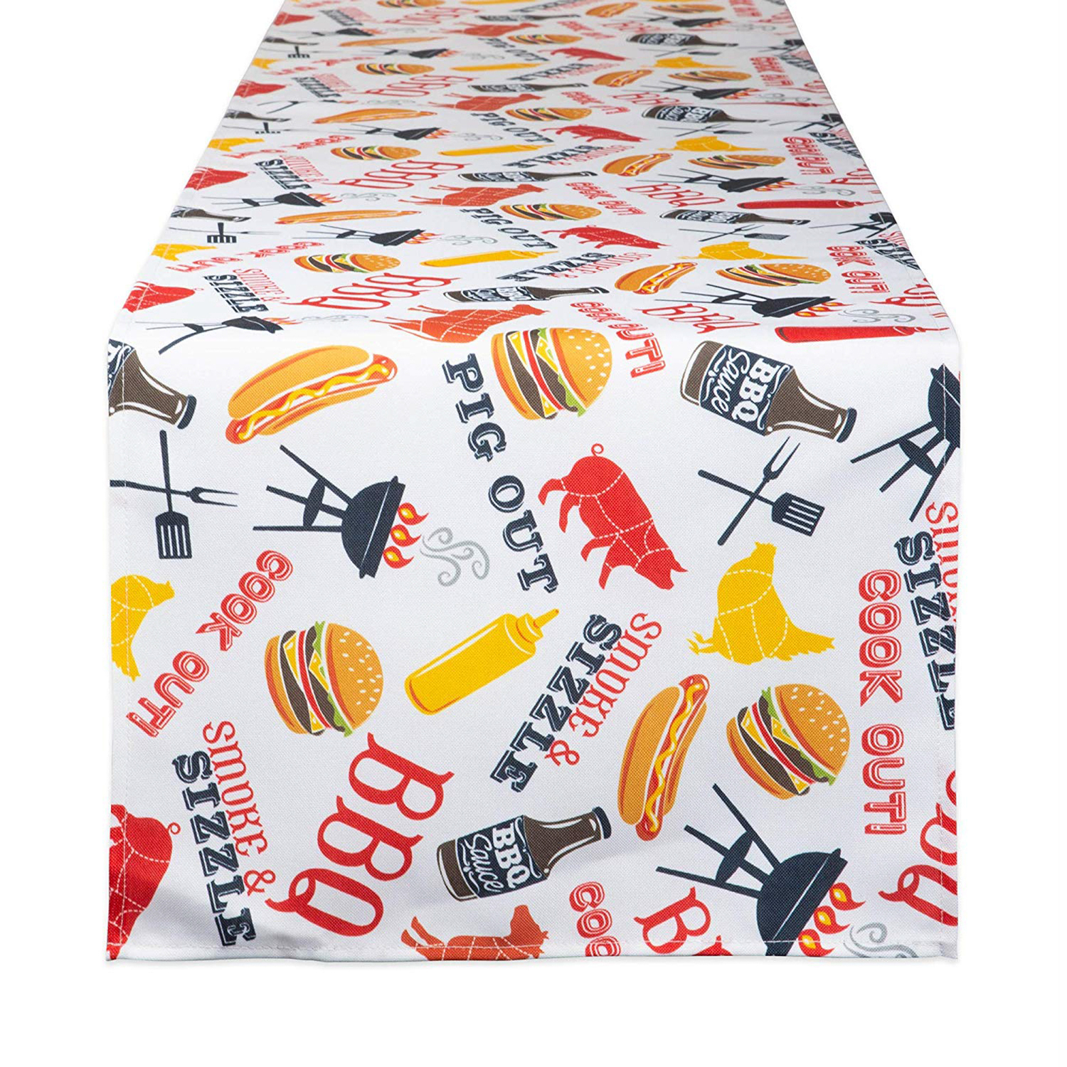 DII Bbq Fun Print Outdoor Table Runner, 72 x 14", 100% Cotton - Walmart.com