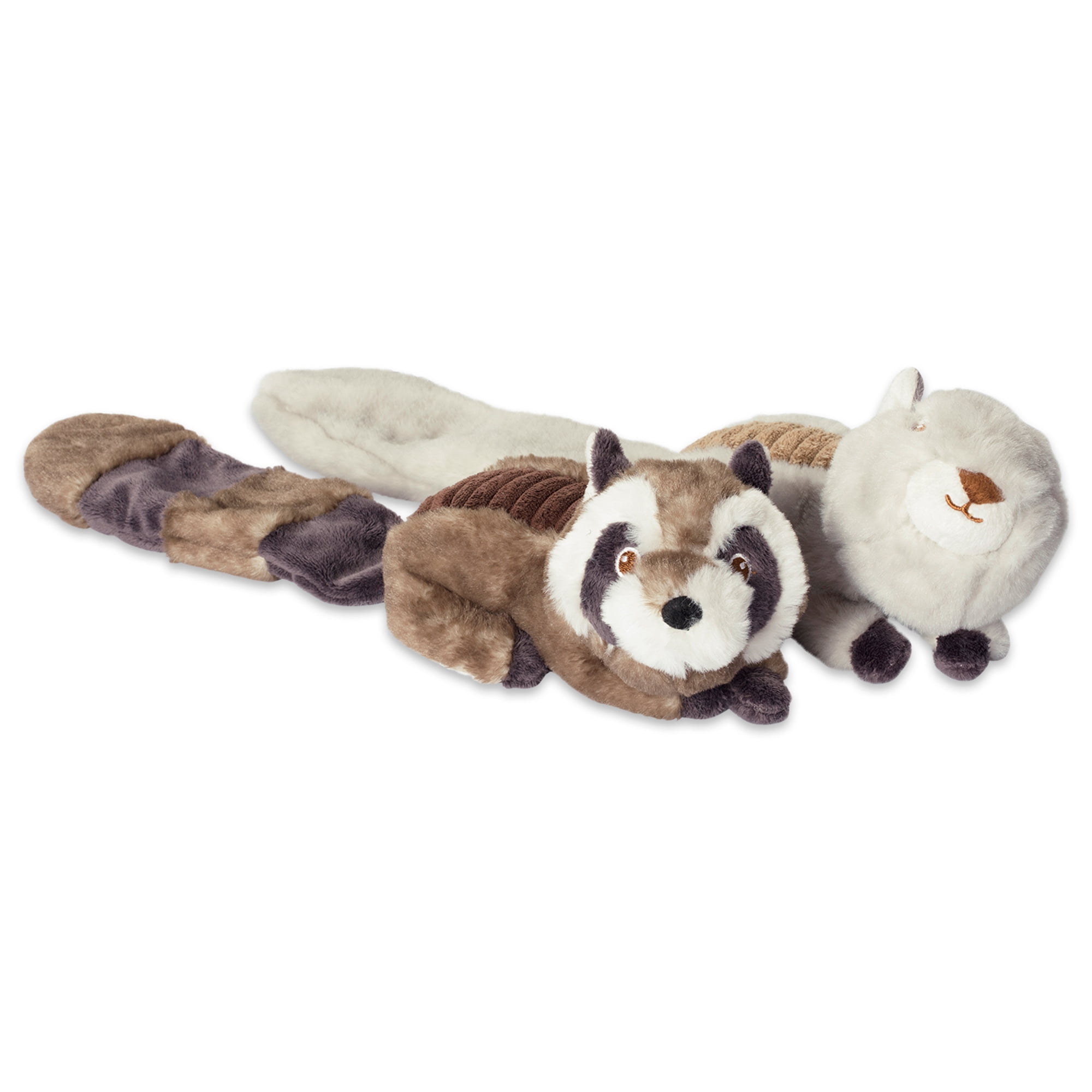 DII Squirrel & Raccoon Plush Squeaker Pet Toy (Set of 2) - Walmart.com