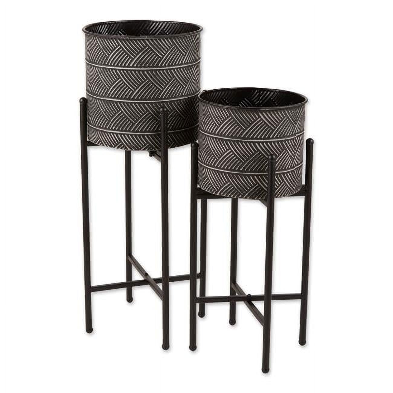 DII Indoor/Outdoor Garden Bucket Plant Stand Set, Large & Small, Deco ...
