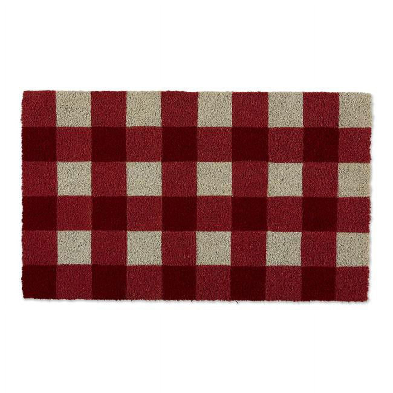 DII Buffalo Check Coir Doormat Stylish Farmhouse Décor, Pet Friendly ...