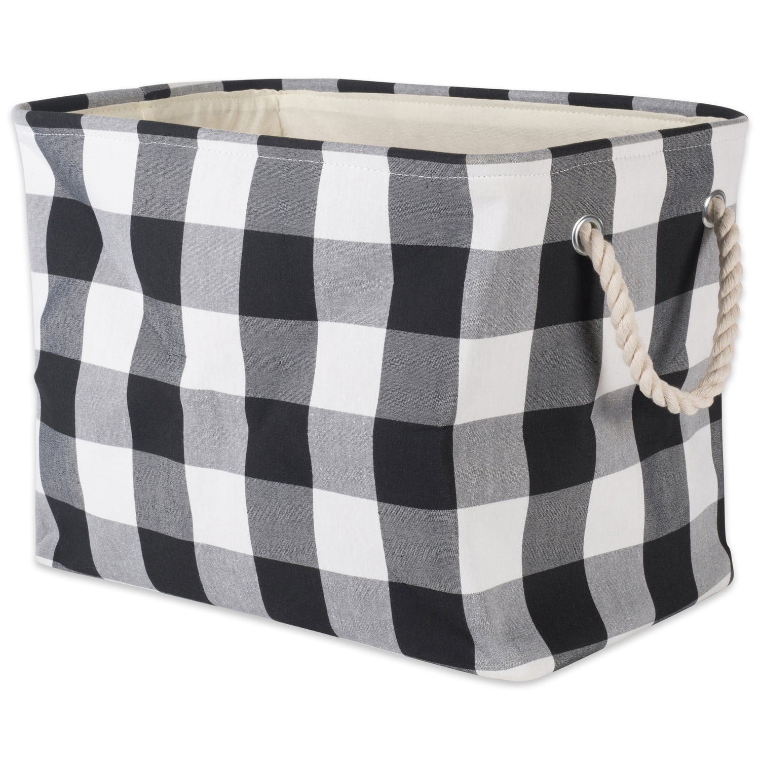 DII Buffalo Check Storage Bin with Handles, Medium Rectangle, 16x10x12 ...