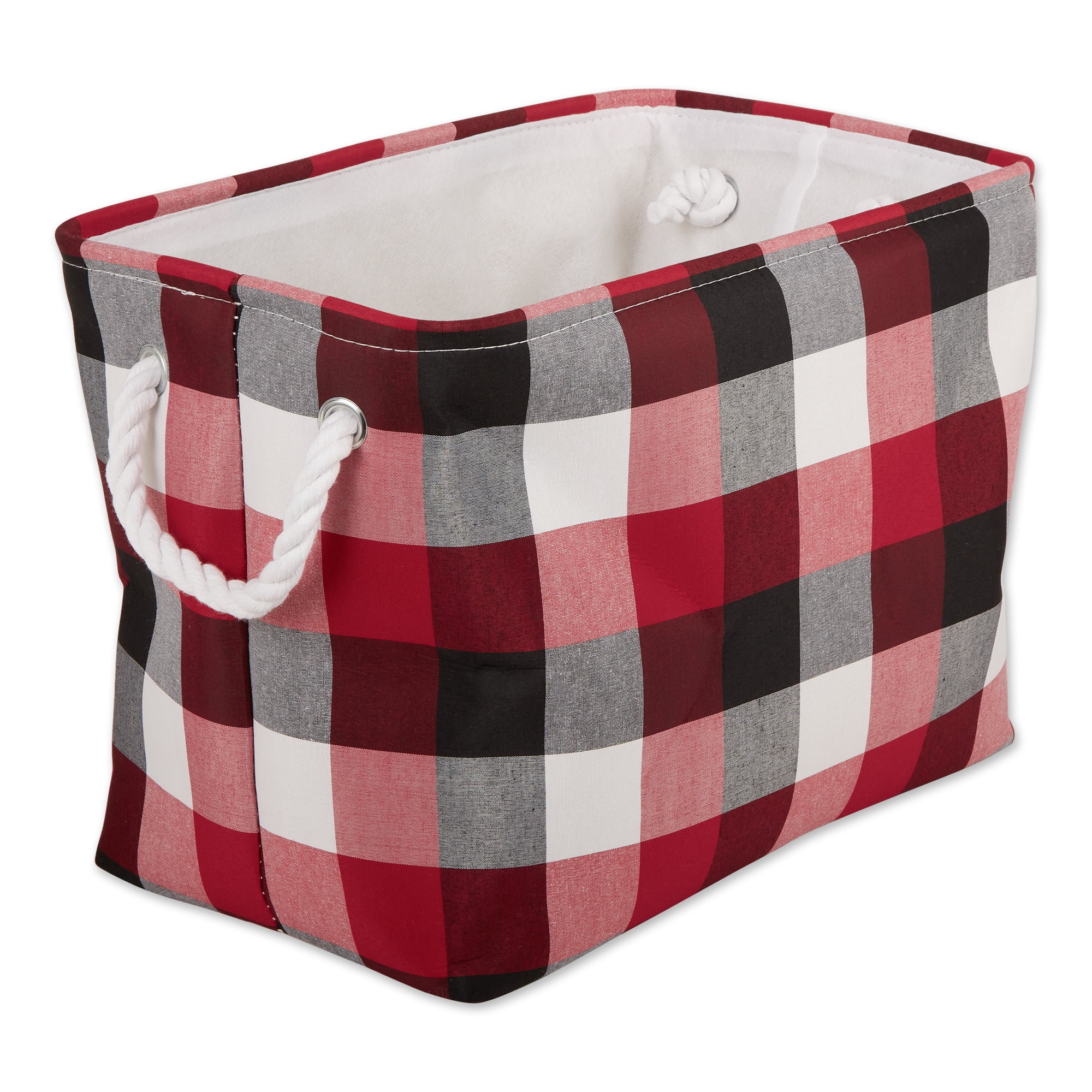 DII Buffalo Check Storage Bin with Handles, Medium Rectangle, 16x10x12 ...
